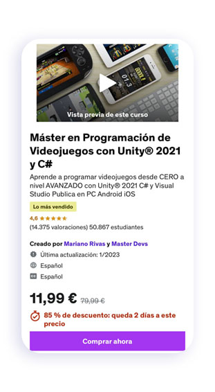 Udemy Master Creator - Master Devs - Aprende a crear videojuegos ...